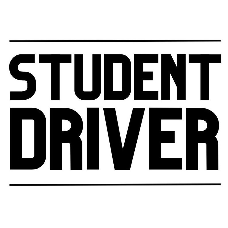 Student Driver Sticker- Outline or Solid SVG/PNG File - Etsy