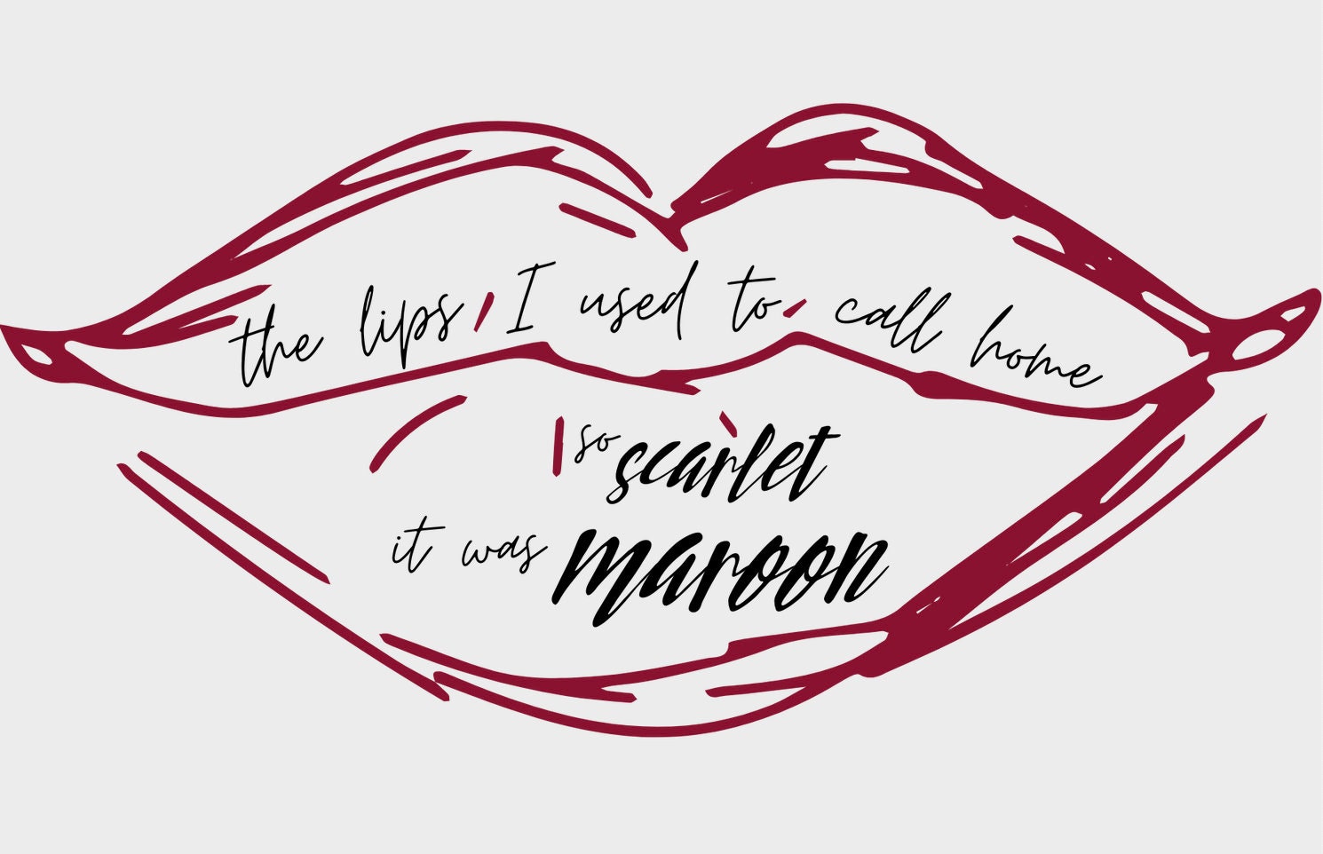 Maroon Lyric SVG/PNG - Etsy