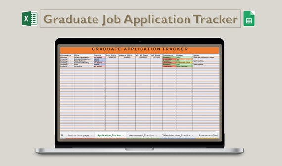 Graduate Job Application Tracker - Etsy