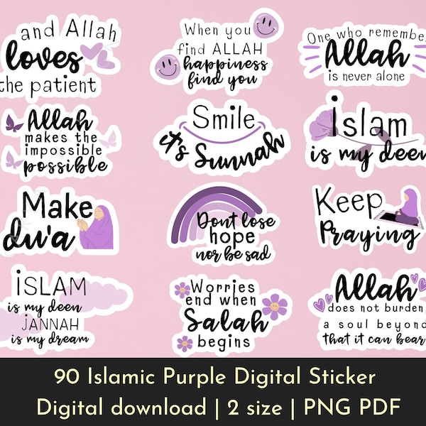 Islamic Stickers Printable - Etsy