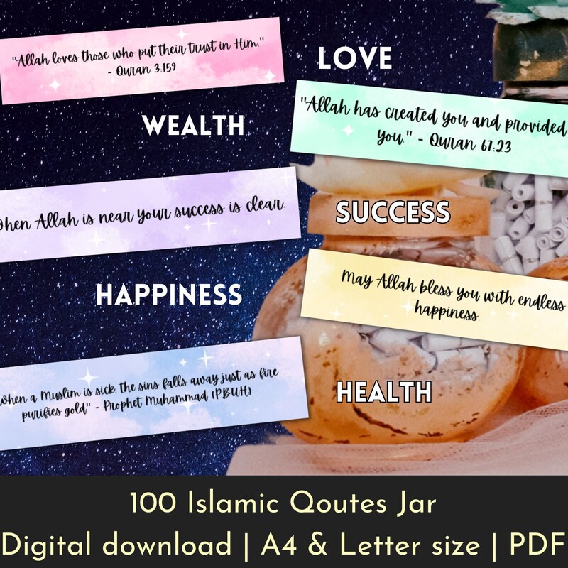 Quran Verses in a Jar - Etsy