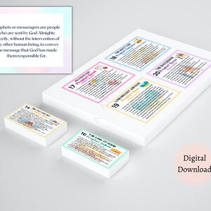 25 Prophets of Islam Card, Muslim Flashcard, Educational Quran, Islamic ...