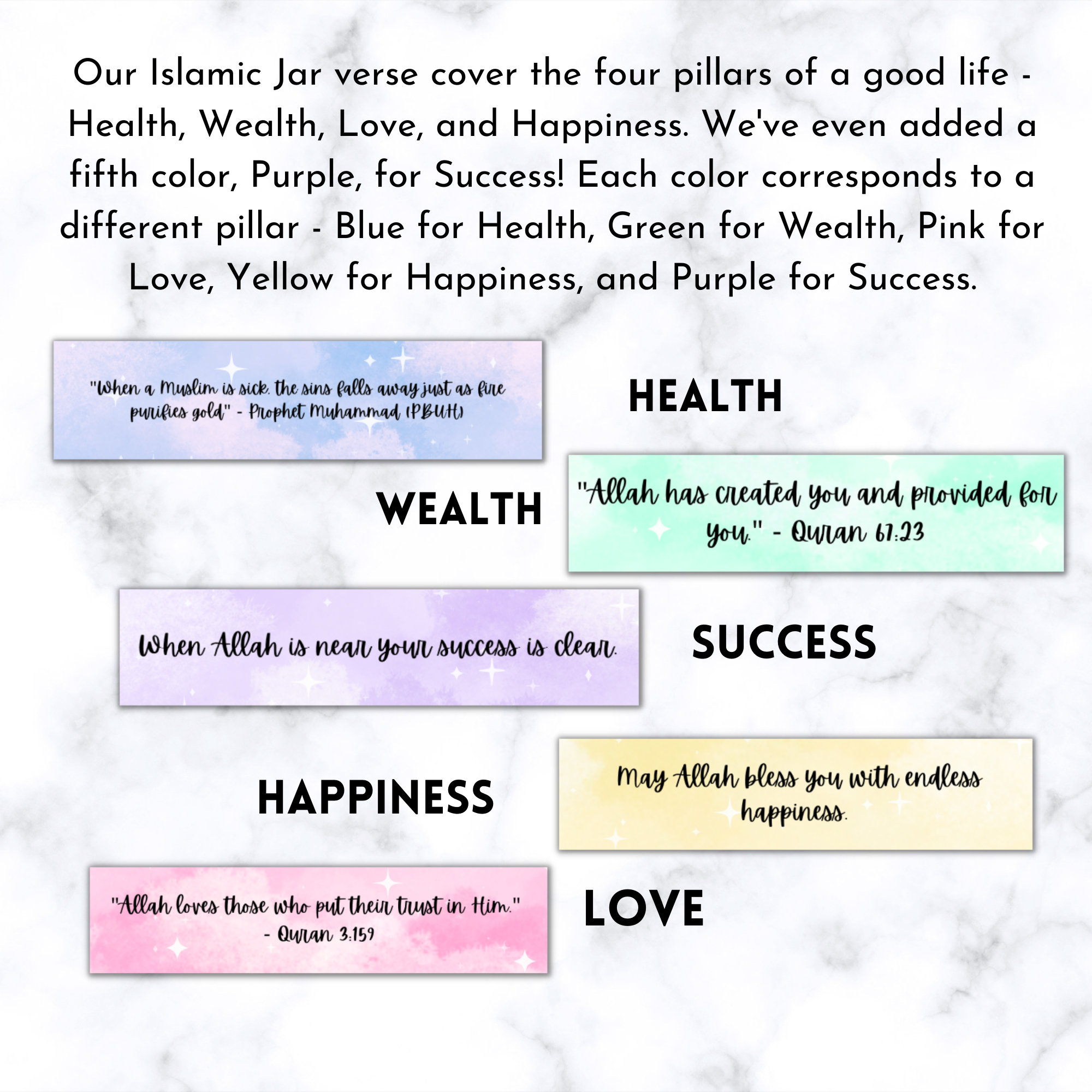 Printable Islamic Jar, Inspirational Duas, Quran Verse, Islam Gift Set ...