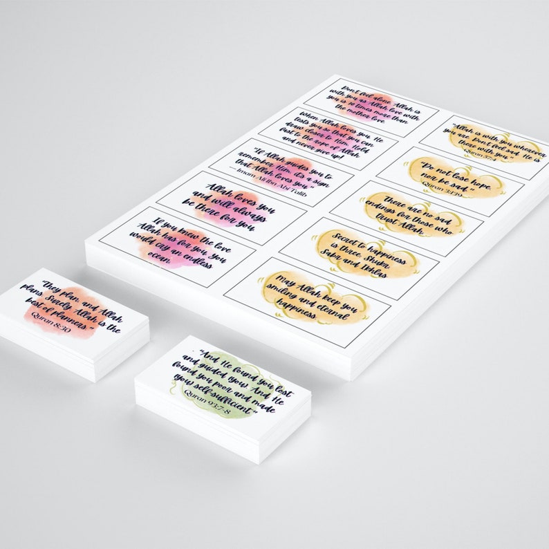 Islamic Card Quran Verse Inspirational Duas Islam Gift - Etsy