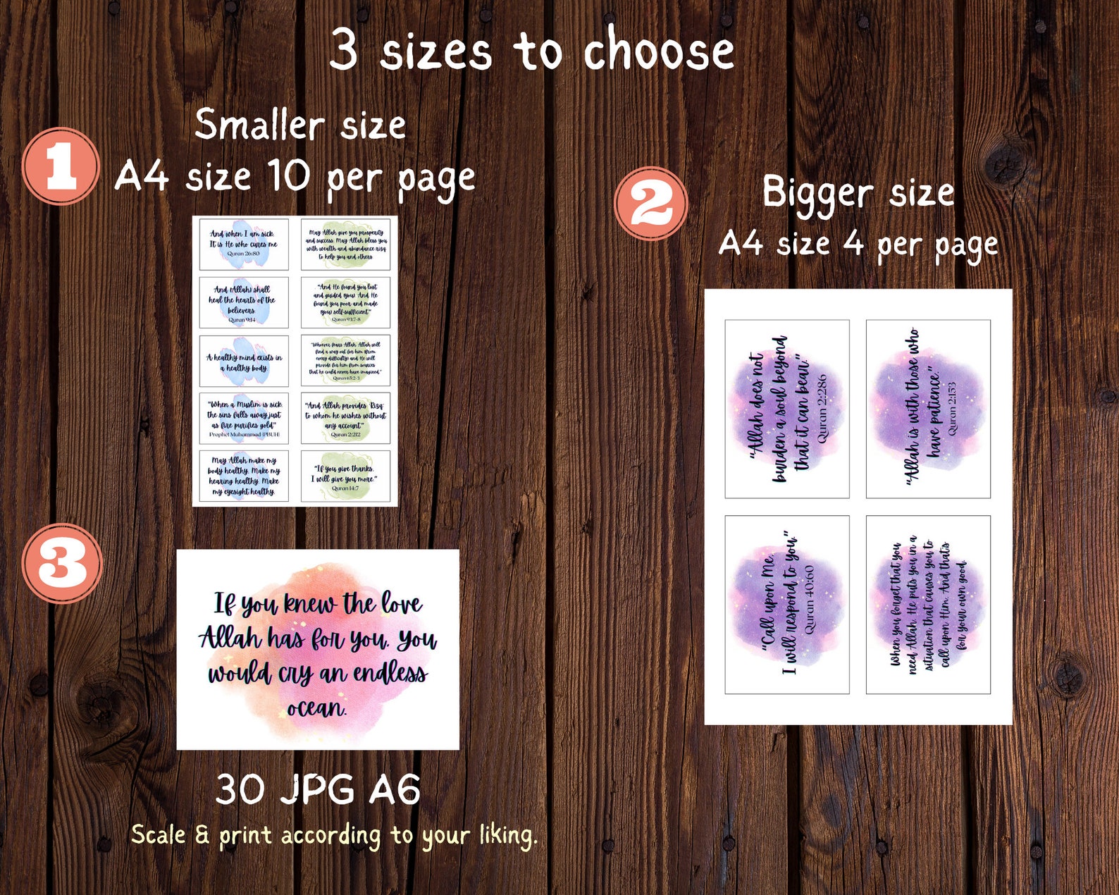 Islamic Card Quran Verse Inspirational Duas Islam Gift - Etsy