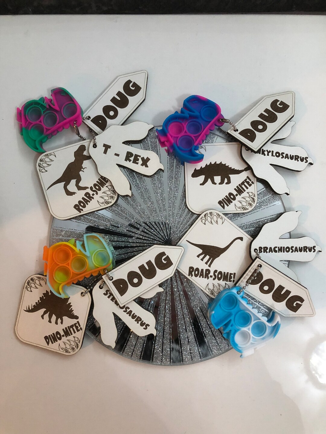Dinosaur Pop Tags, Dinosaur Footprint Tags, Dinosaur Gifts, Popit Tags ...