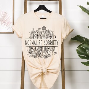 Normalize Sobriety Shirt Women, Sober Shirts for Women, Sober AF Shirt ...