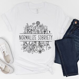 Normalize Sobriety Shirt Women, Sober Shirts for Women, Sober AF Shirt ...
