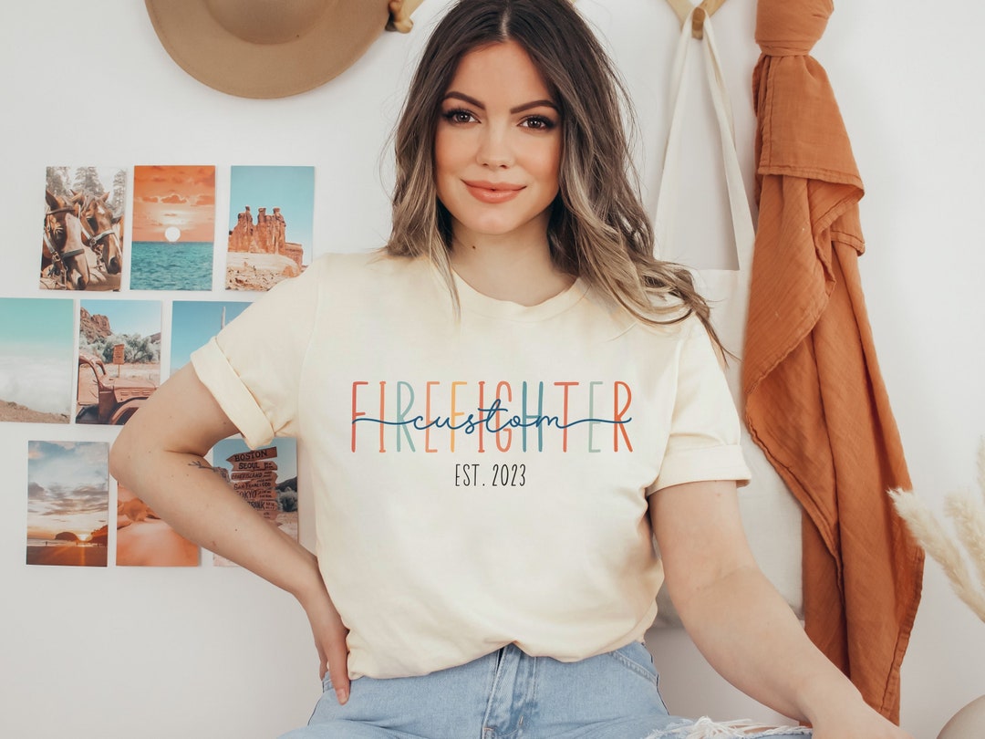 Firefighter Shirt for Women Firefighter Shirt Personalized Custom ...