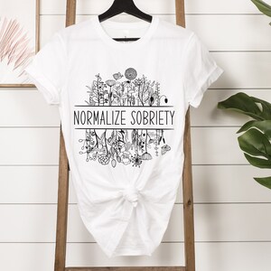Normalize Sobriety Shirt Women, Sober Shirts for Women, Sober AF Shirt ...