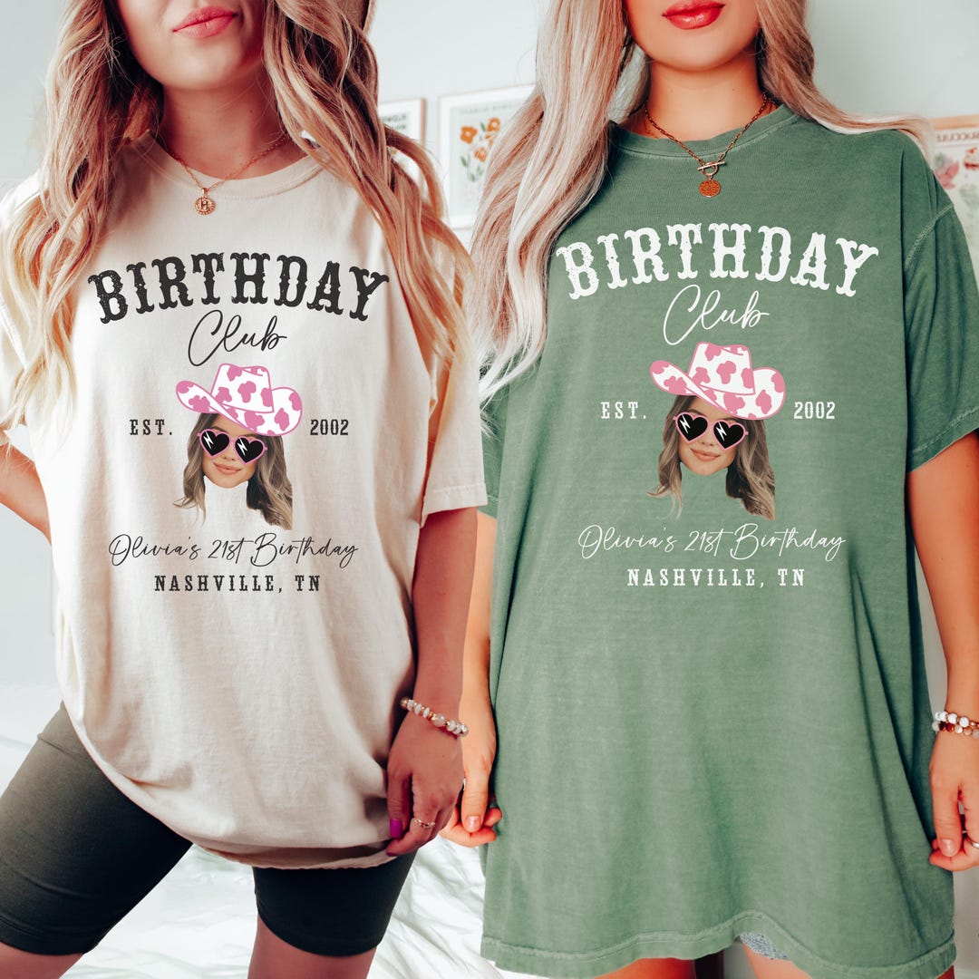 Custom Face 21st Birthday Shirt for Women Photo Personalized Photo T ...
