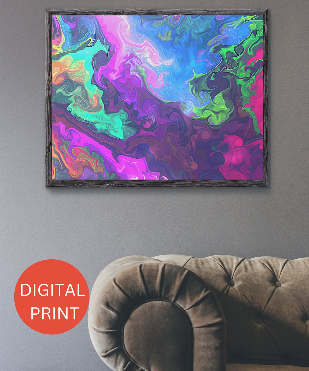 Colorful Abstract Art Print, Printable Art Download, Abstract Colorful ...