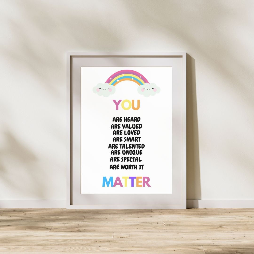 You Matter Poster, Counsellors' Office Poster, School Poster ...