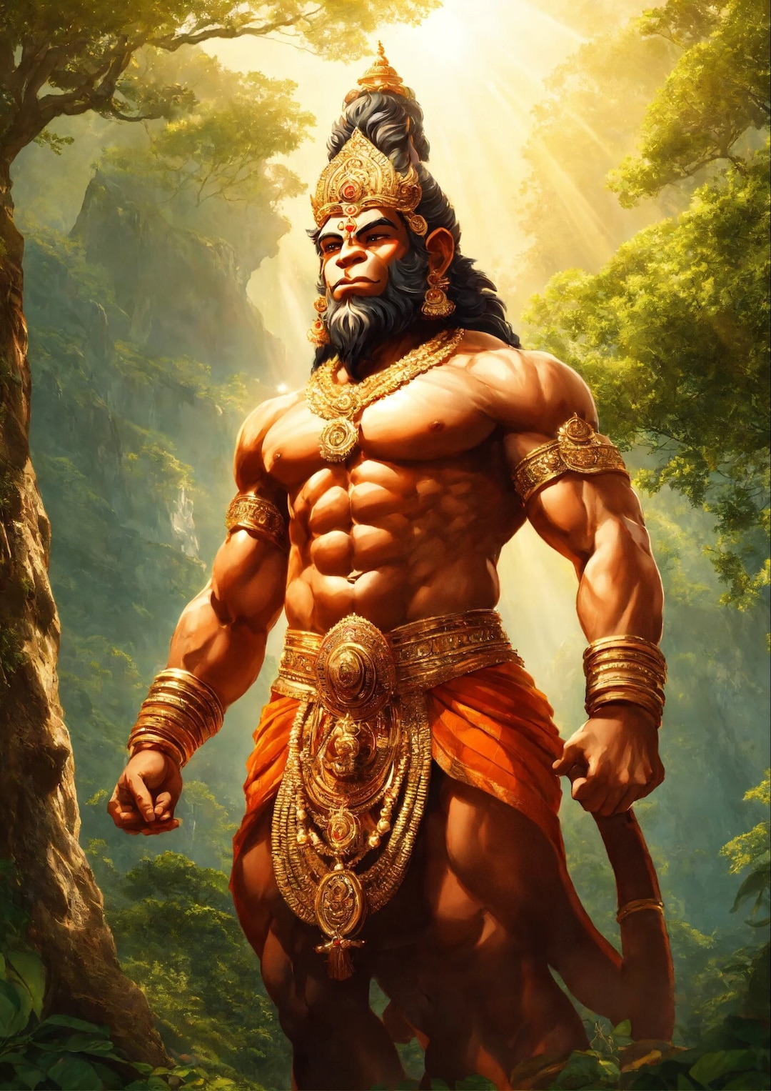 Hanuman Digital Print A4 Size - Etsy