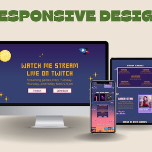 Pixel Life Canva Gaming Website Template | Life Stream Twitch Creator ...