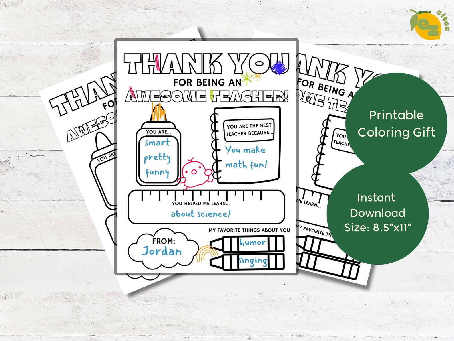 Teacher Appreciation Week Printable Teacher Appreciation Gift | Thank ...