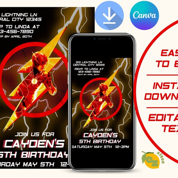 Flash Invitation - Etsy