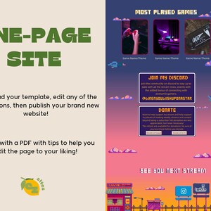 Pixel Life Canva Gaming Website Template | Life Stream Twitch Creator ...