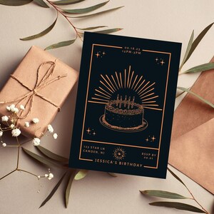 Editable Tarot Card Birthday Party Invitation | Mystical Birthday ...