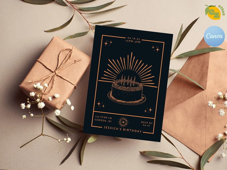 Editable Tarot Card Birthday Party Invitation | Mystical Birthday ...