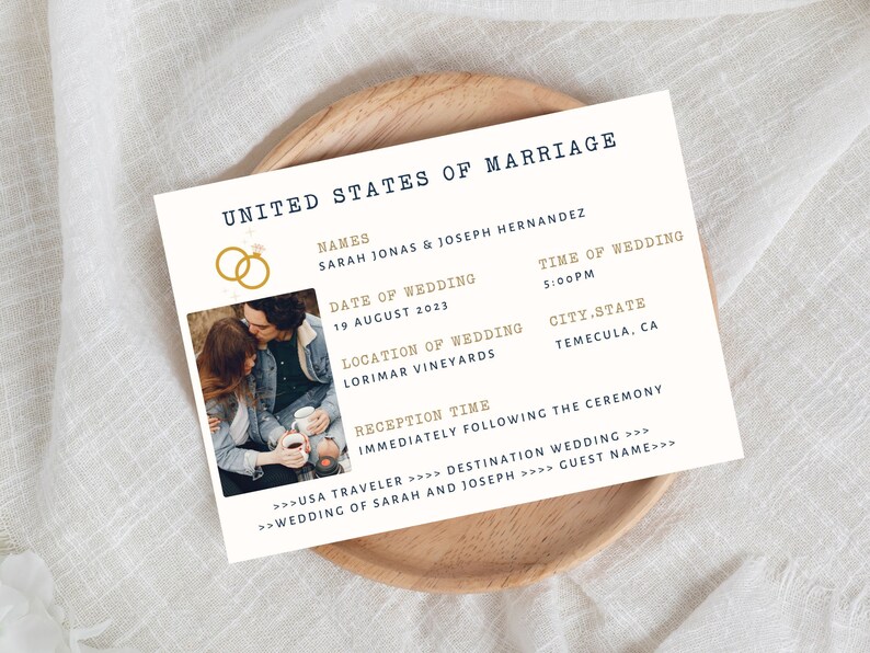 Editable Passport Wedding Invitation Destination Wedding Invitation ...