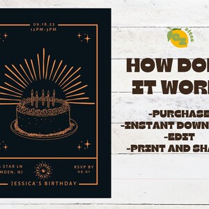 Editable Tarot Card Birthday Party Invitation | Mystical Birthday ...