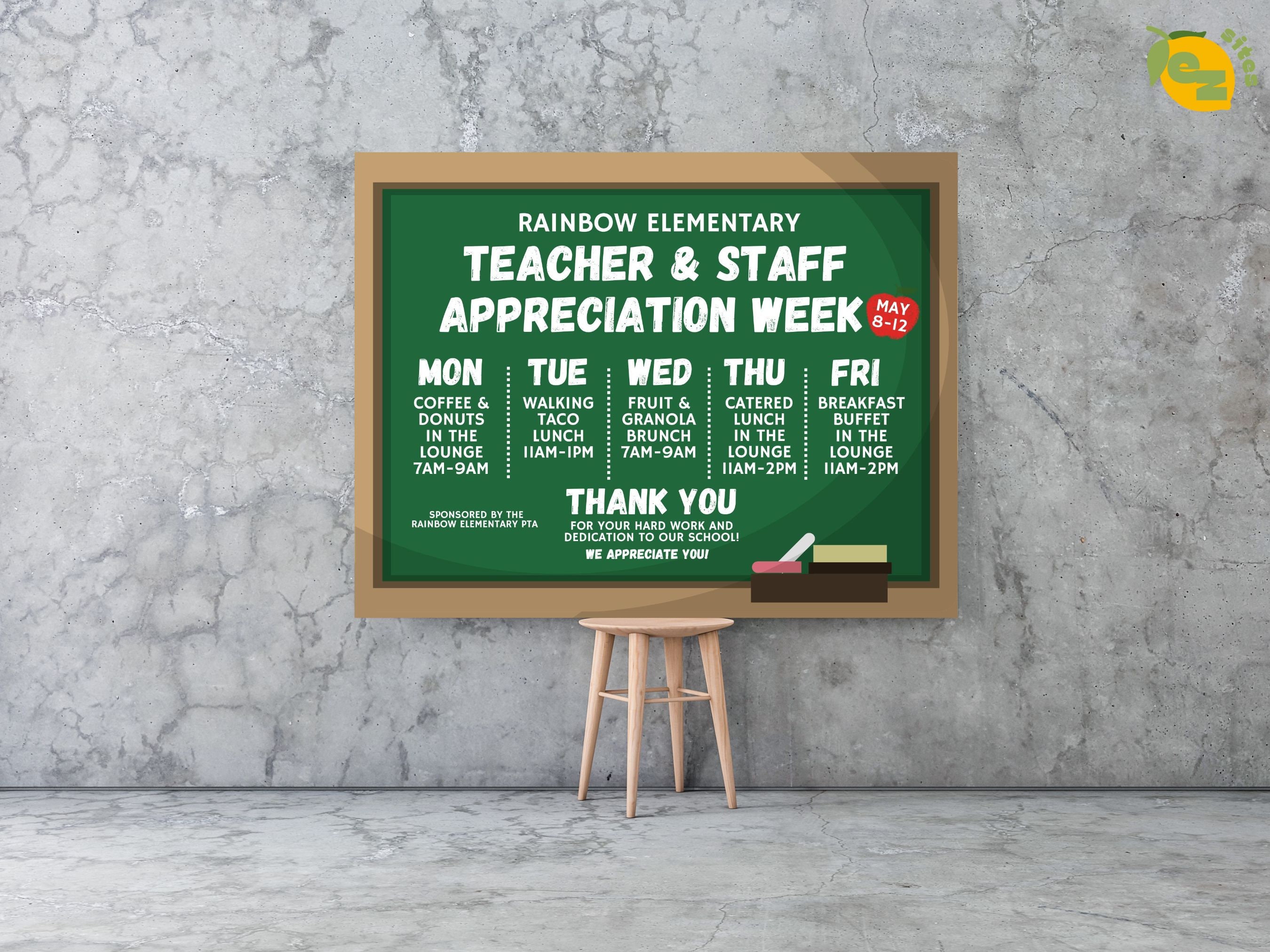 Editable Teacher Appreciation Week Flyer: School Event Schedule (canva ...