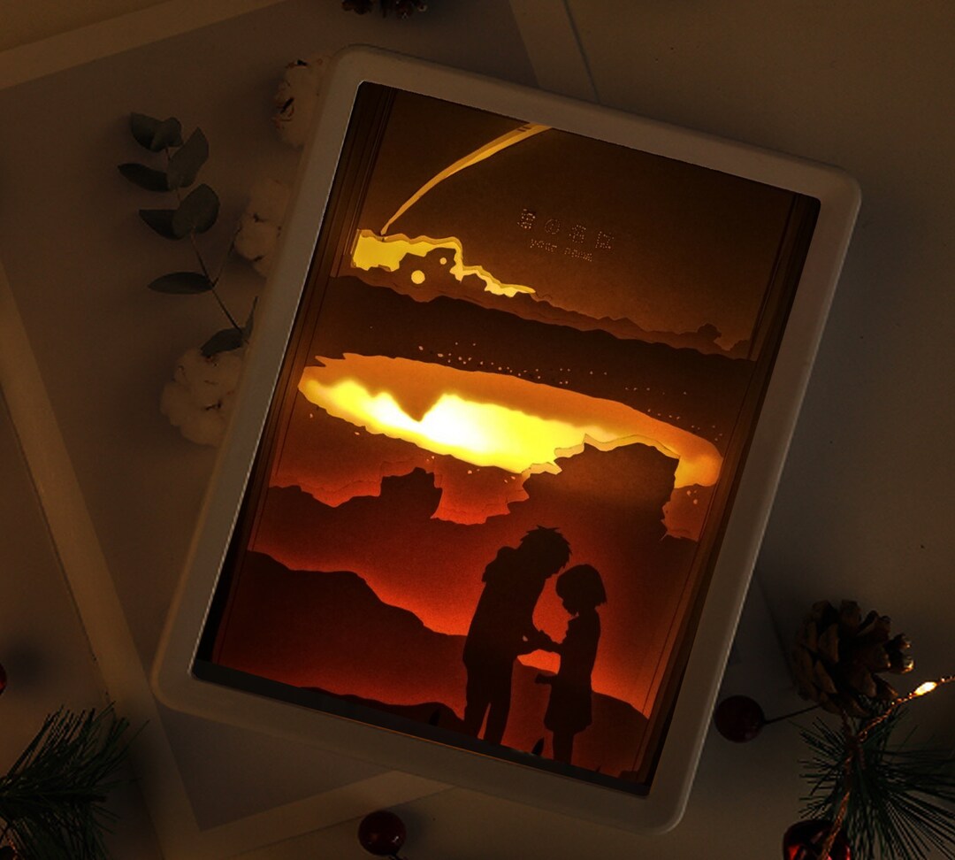 Anime Paper Cutting Light Box Template Files Shadow Paper Cut Template ...