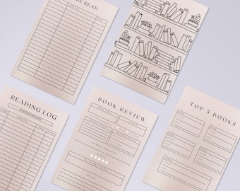 Printable Book Journal - Etsy