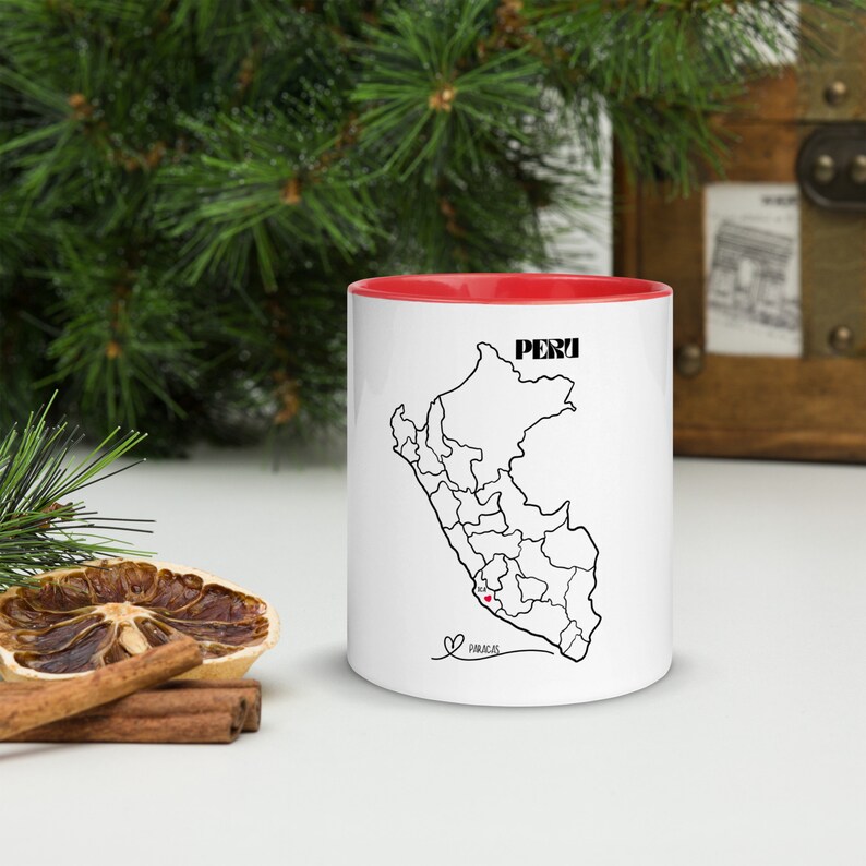 Peru Map / Many Countries Mug With Color Inside - Unique Peru Gifts ...