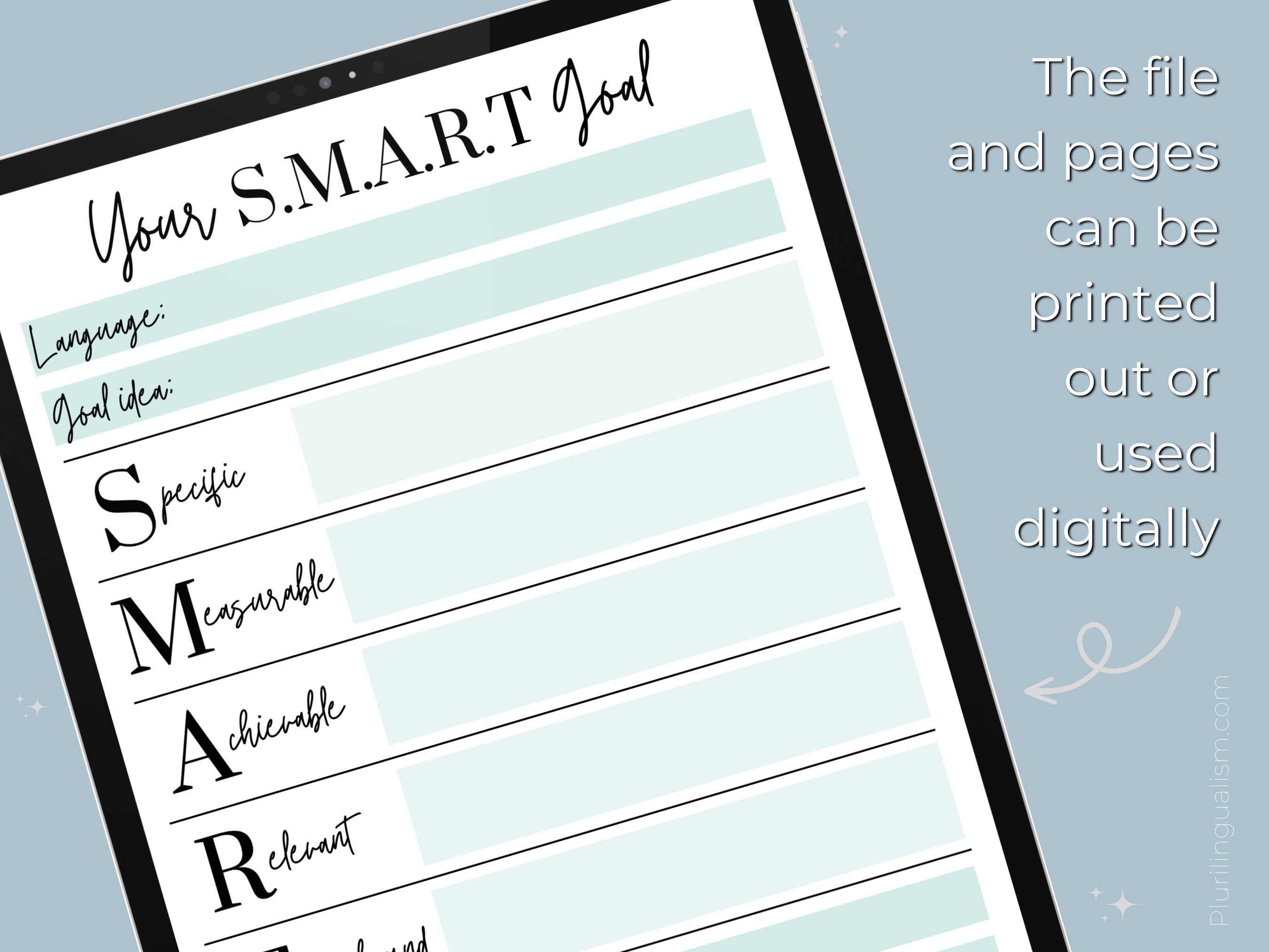 Language Success Printable Bundle | Language Goal Setting Printable ...