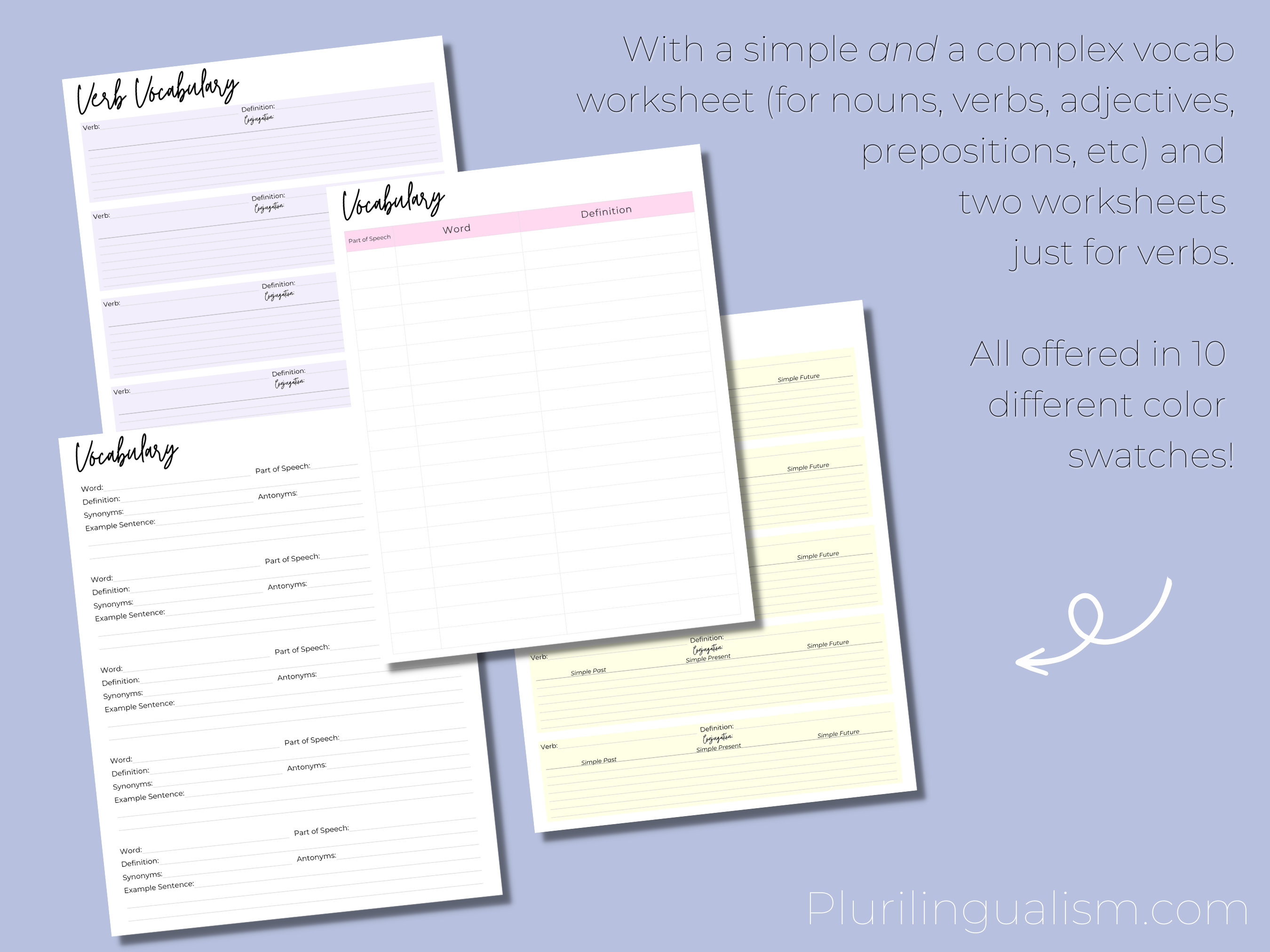 Vocabulary Builder Worksheets | Verb Vocabulary Worksheet, Detailed ...