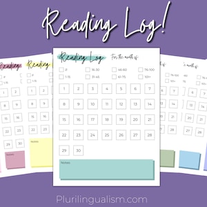 Page Log for Readers Page Tracker, Booklover Printable, Reading ...