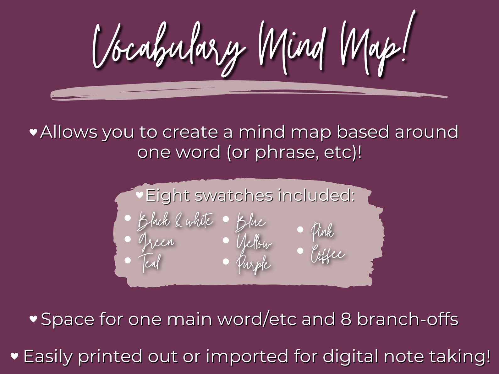 Vocabulary Mind Map Printable | Language Vocab Tracker, Vocab Printable ...