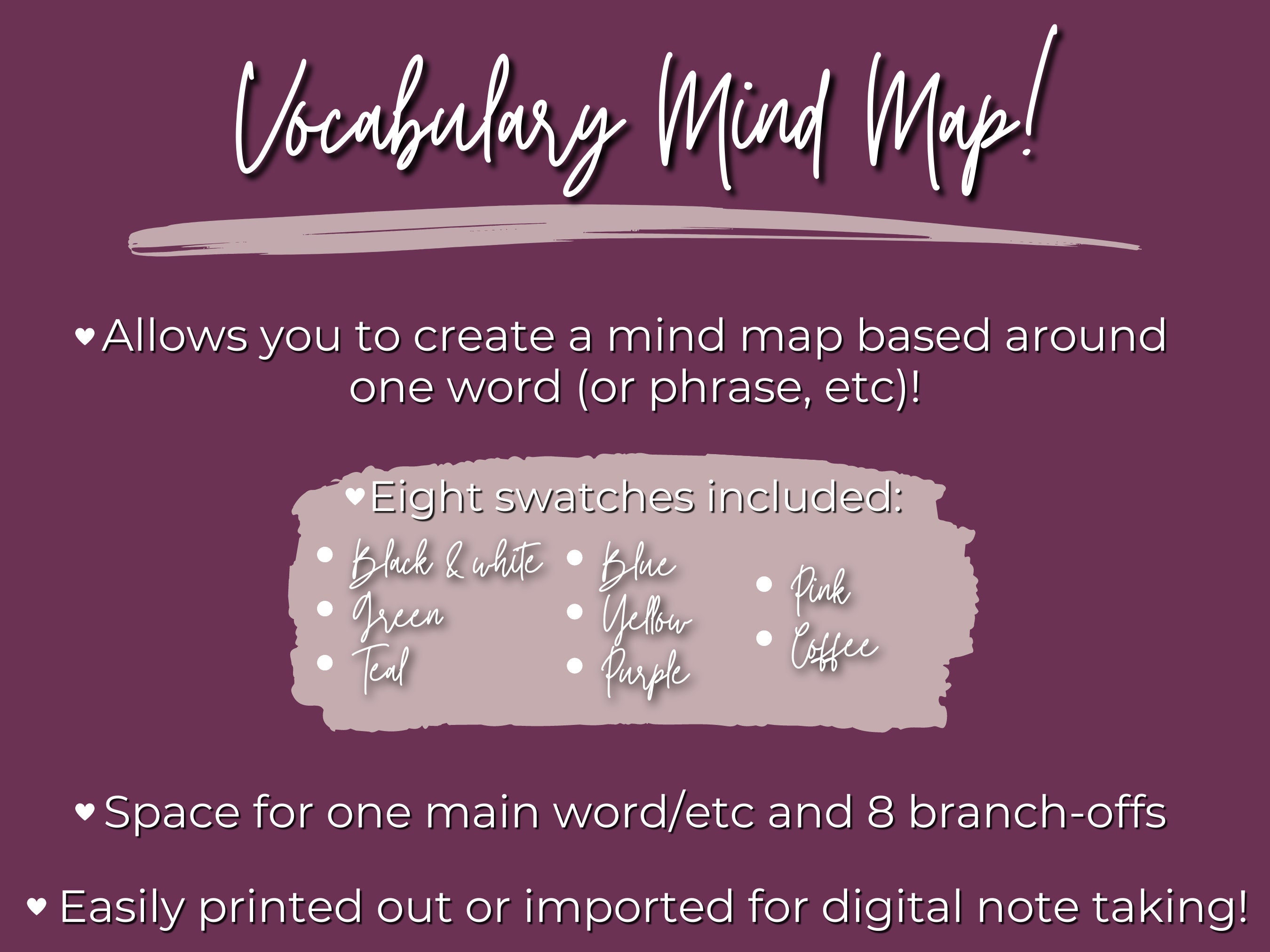 Vocabulary Mind Map Printable | Language Vocab Tracker, Vocab Printable ...