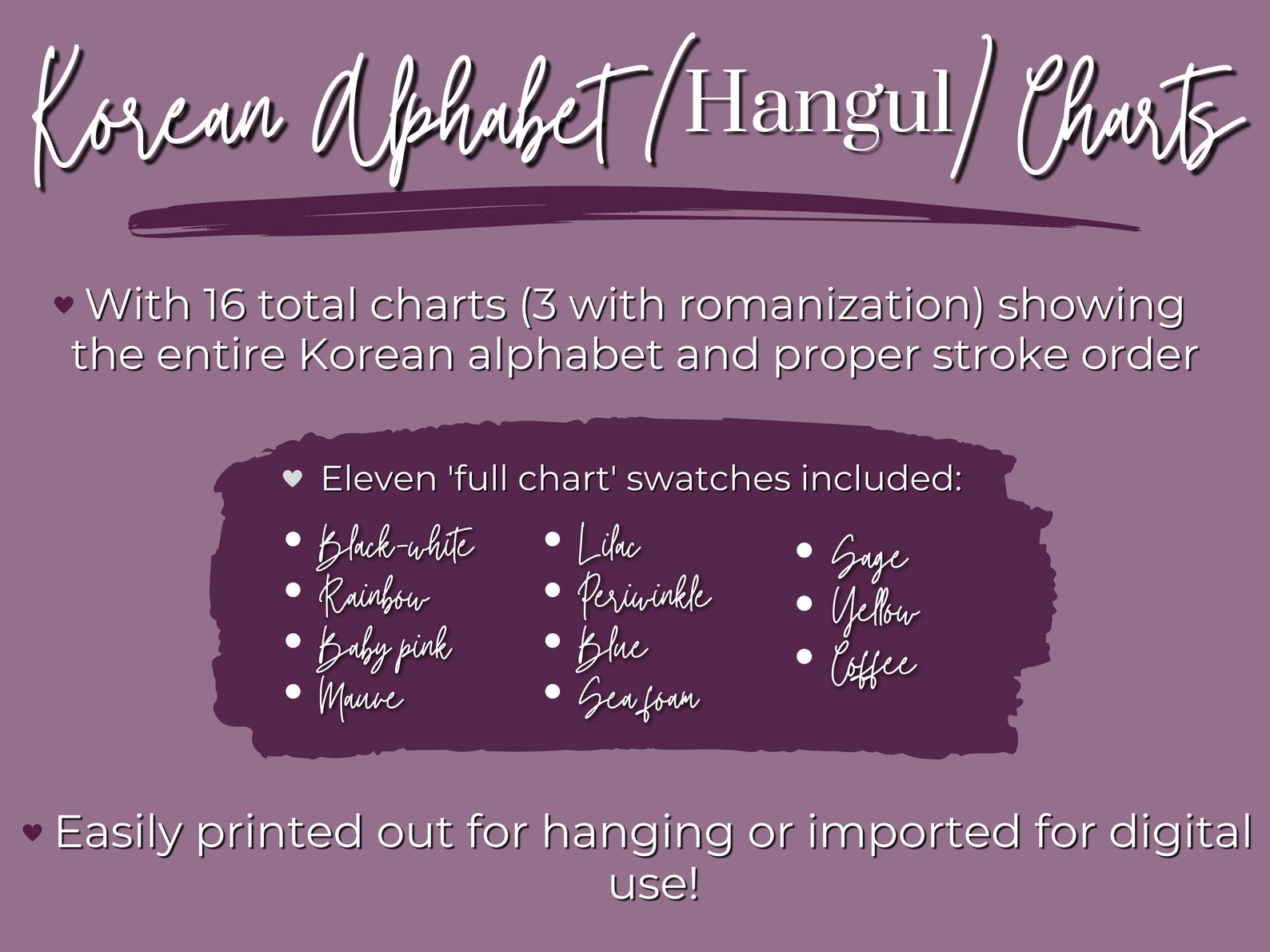 Korean Alphabet Chart | 한글, Hangul Charts, Korean Alphabet Poster ...
