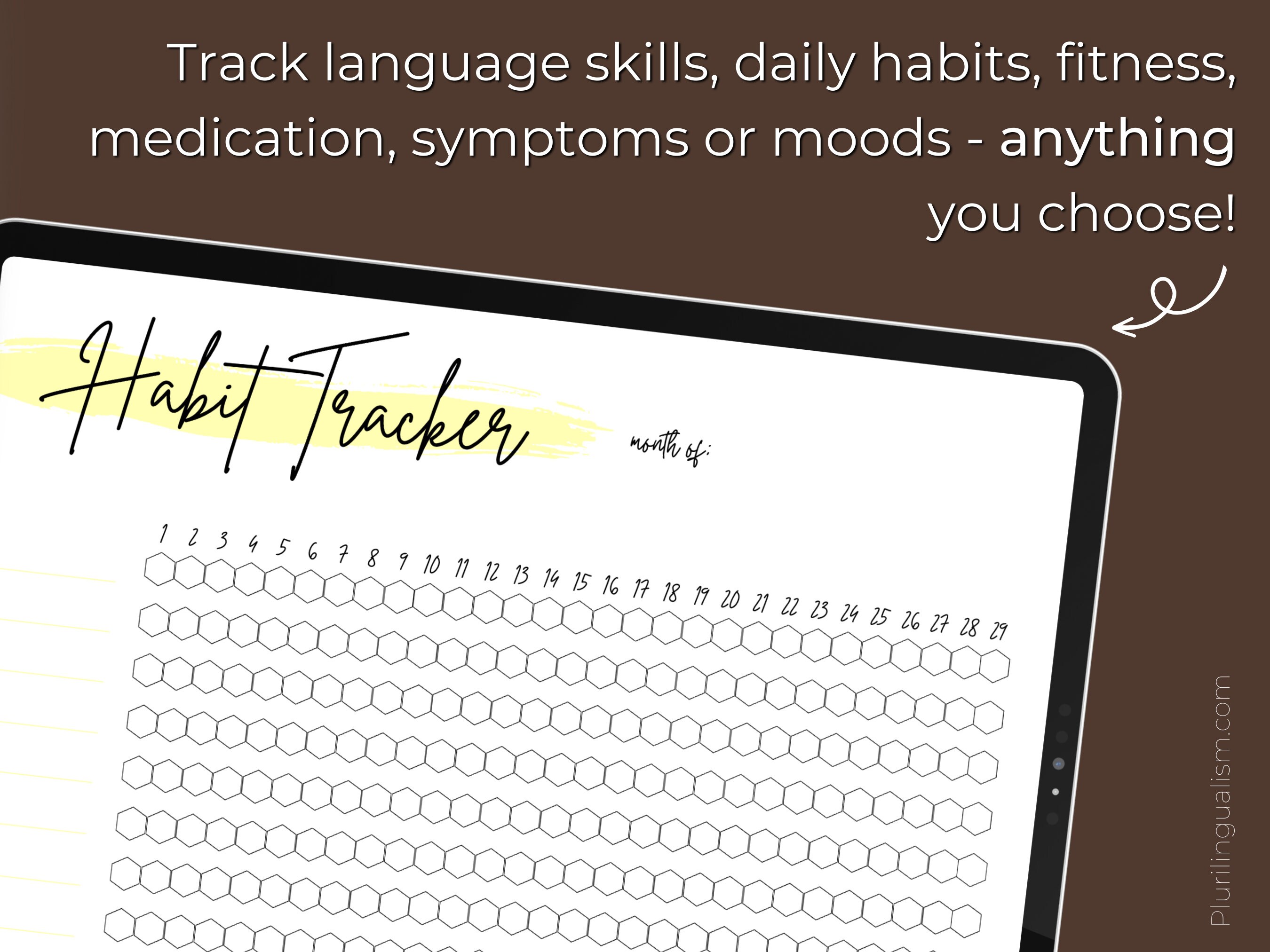 Monthly Habit Tracker | Monthly Planner Printable, Habit Tracking ...