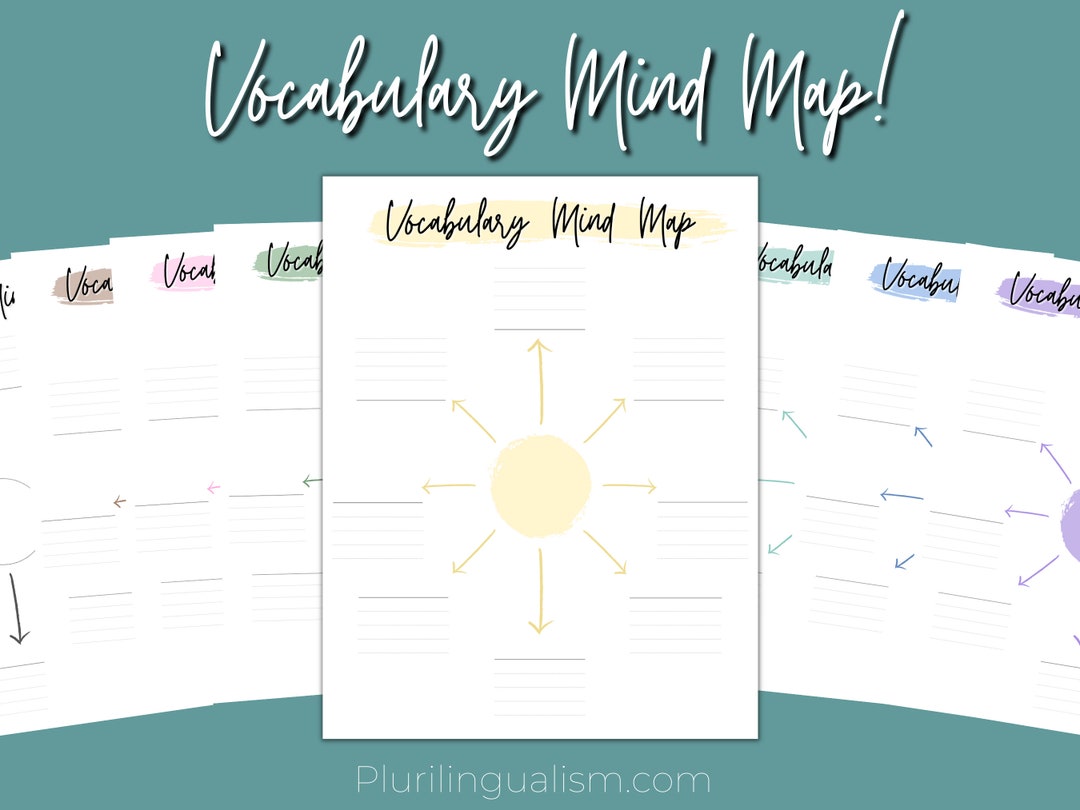 Vocabulary Mind Map Printable | Language Vocab Tracker, Vocab Printable ...