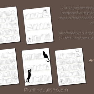 Book Tracker Printable | Book Log, Bookshelf With Cats, Simple Book Log ...