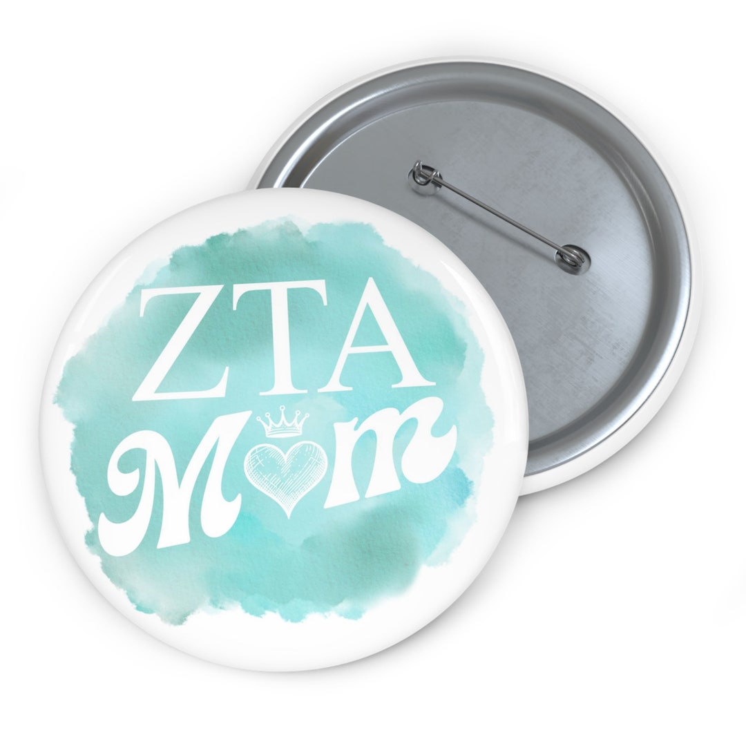 ZTA Mom Zeta Tau Alpha Crown Sorority Game Day Turquoise Blue ...