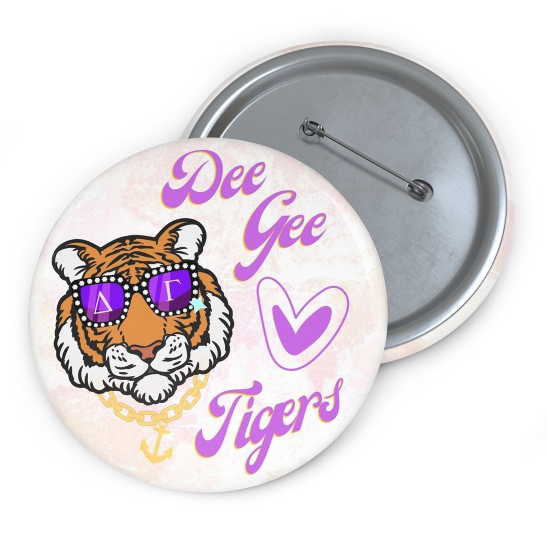 Tiger Gameday Delta Gamma dee Gee Button 3in - Etsy