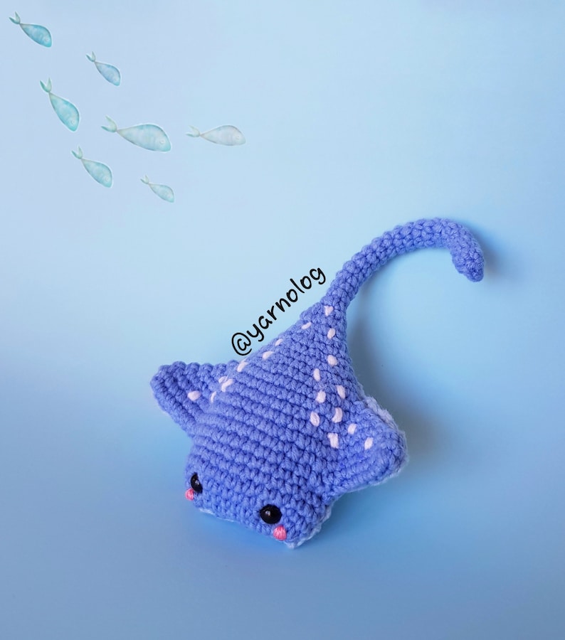 Crochet Stingray Digital Pdf English Amigurumi Pattern Big or - Etsy