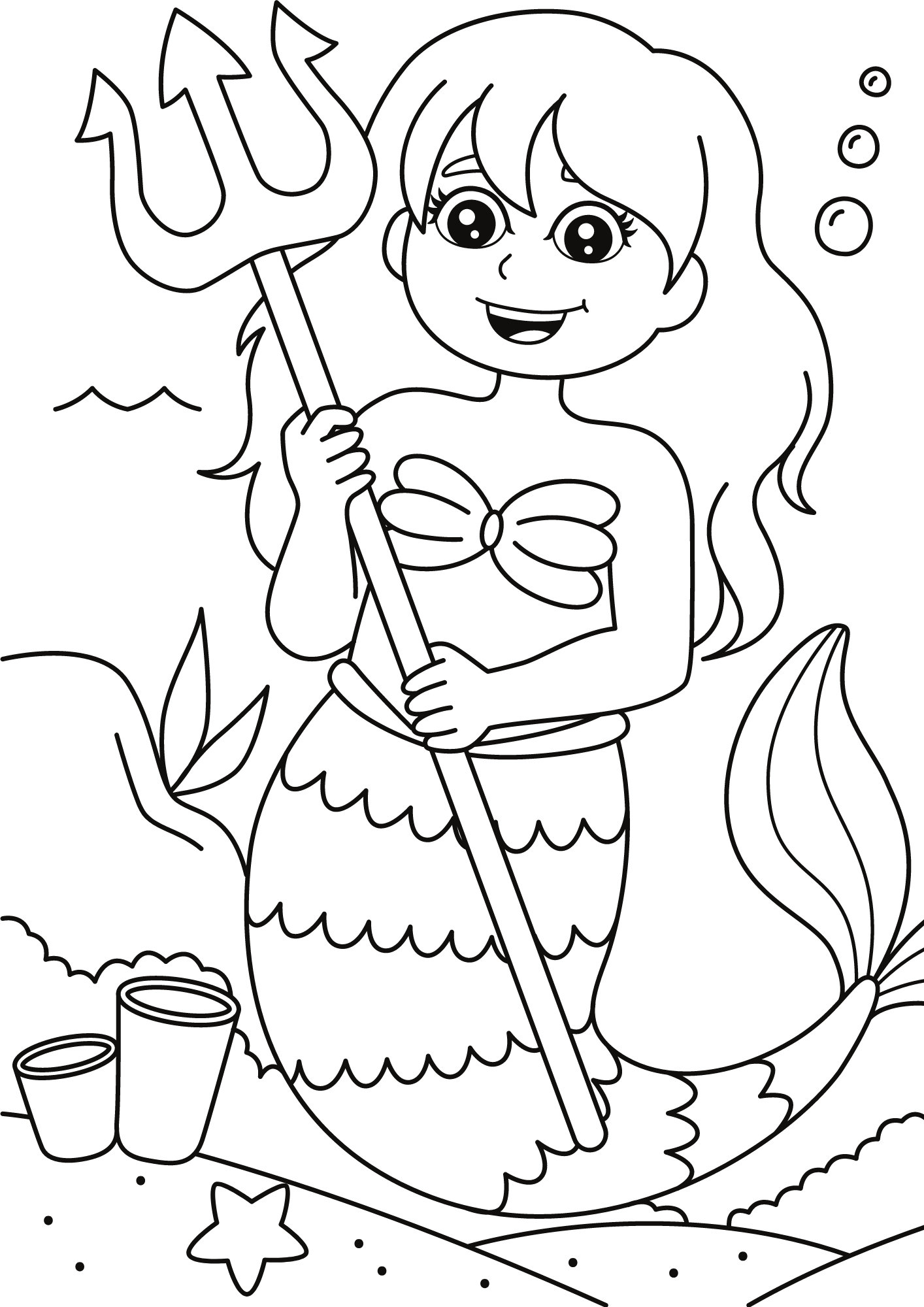 50 Printable Mermaid Colouring Pages Digital PDF Download Mermaid Games ...