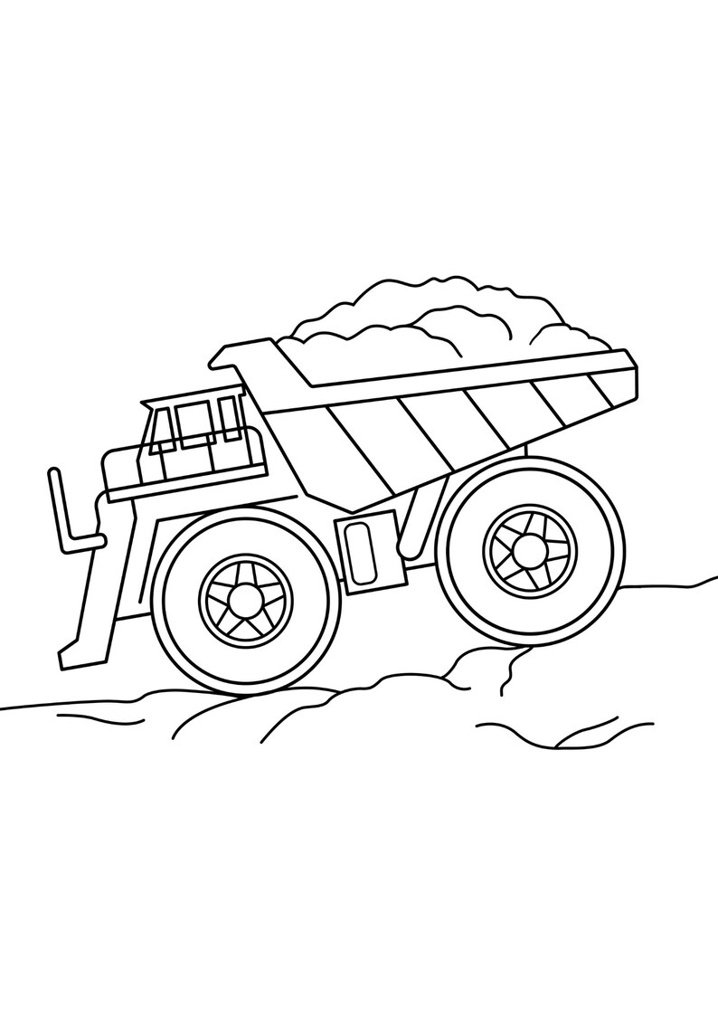 55 Printable Construction Colouring Pages - Digital Download ...