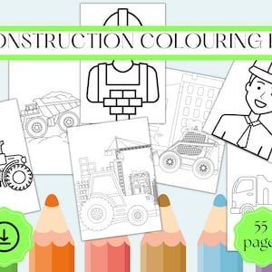 55 Printable Construction Colouring Pages - Digital Download ...