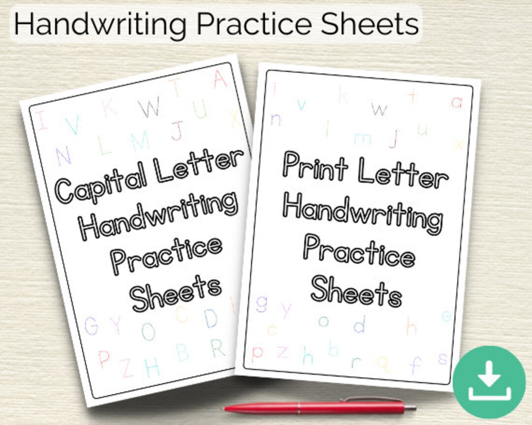 Printable Capital and Lower Case Alphabet Handwriting Worksheets ...
