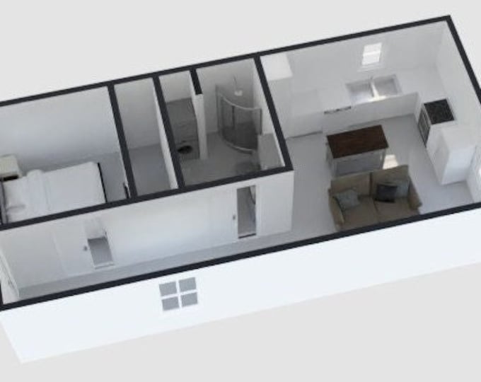 Floor Plan: Tiny Home 14 X 40 (1bd / 1bth)- FLOOR PLAN ONLY- Not a ...