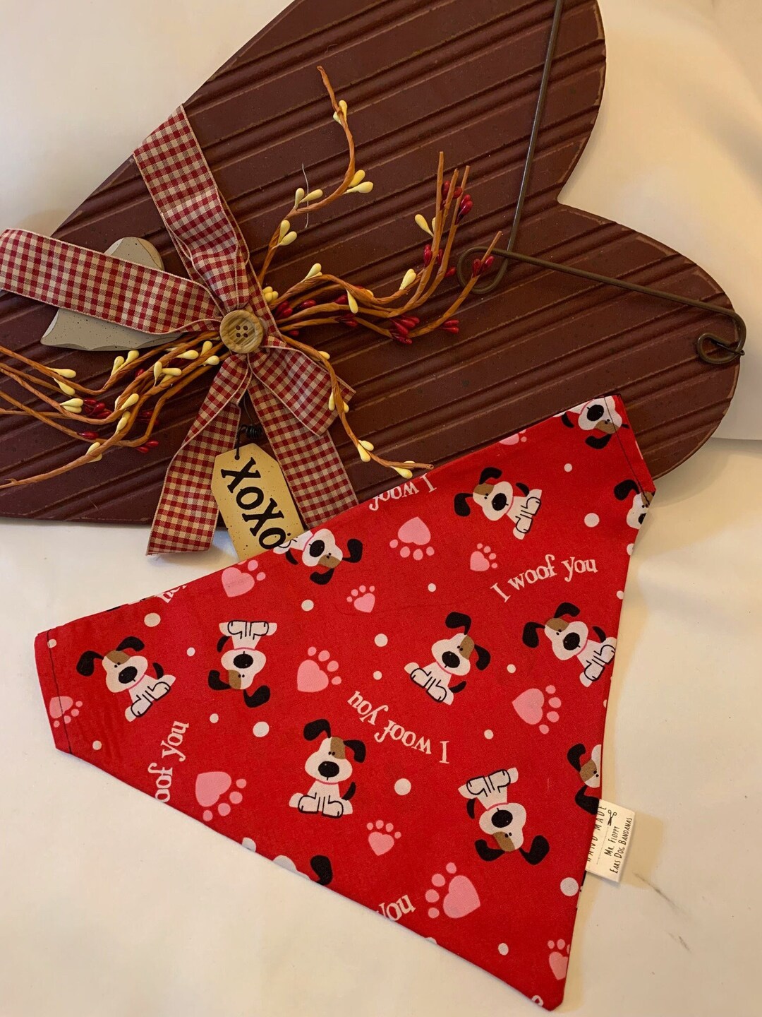 Over-the-collar Beagle Valentine With Hearts Dog Bandana - Etsy