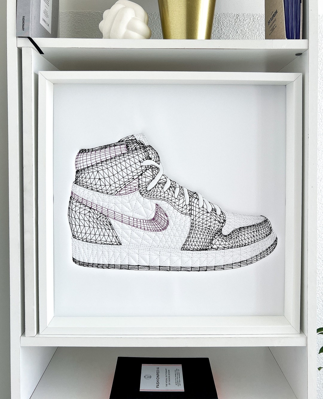 Wall Art Decor | Unique Handcrafted Art Piece | Embroidery Sneaker ...