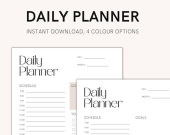 Daily Planner Life Goals Printable Instant Download Productivity ...